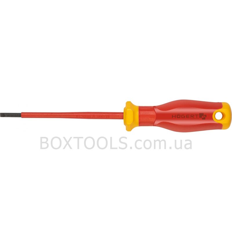 HOEGERT Хрестова викрутка, PZ1/SL5 80 мм, 1000 В, тонка, S2 (HT1S976-1 ...
